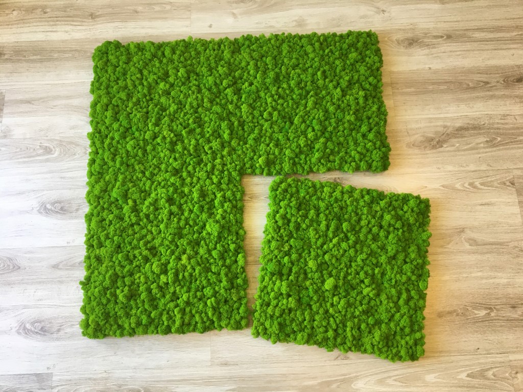 Moss Wall Panel 50x50cm – Color Light Green -Spring Green, Premium ...
